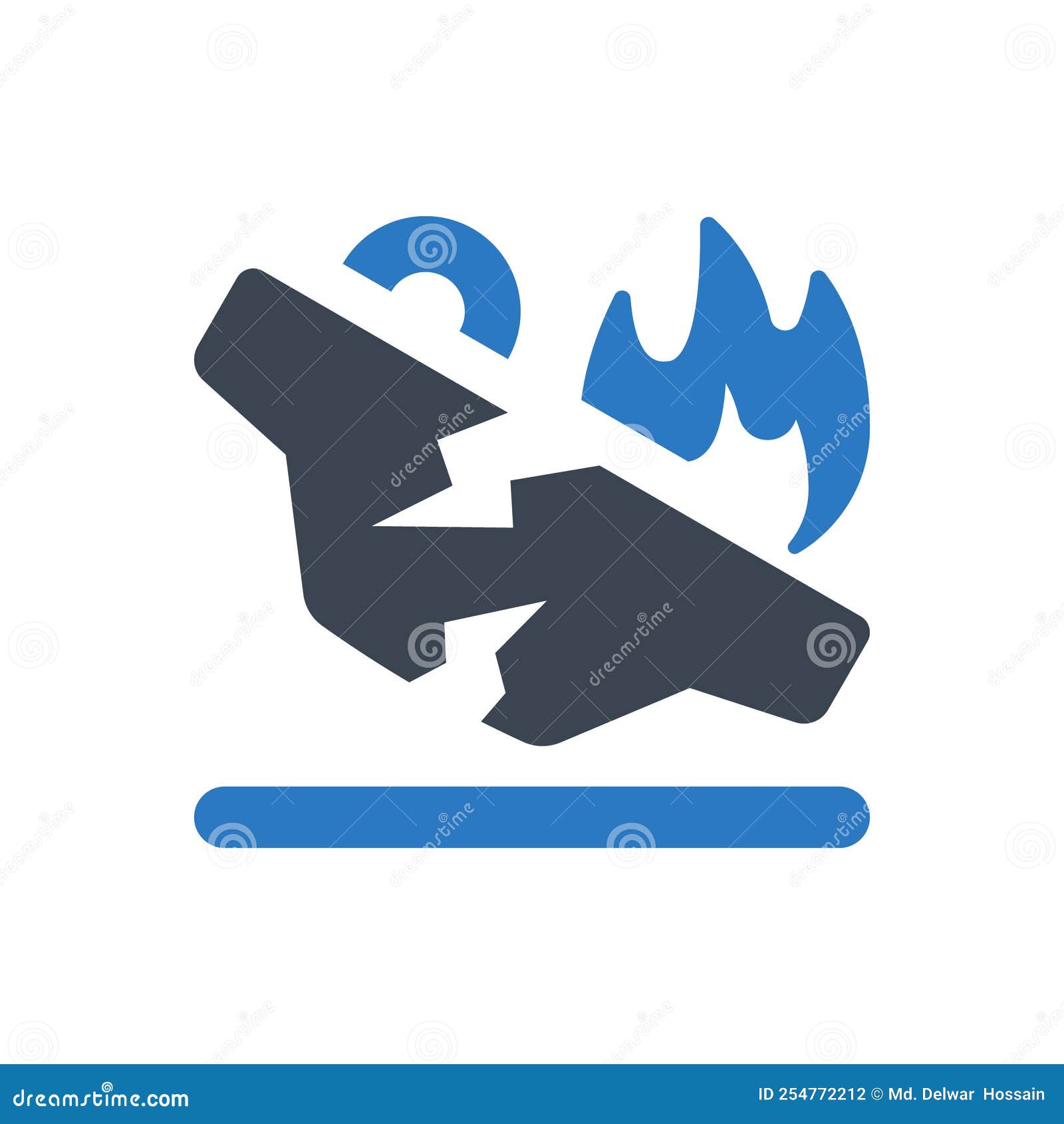 Car crash icon stock vector. Illustration of damage - 254772212