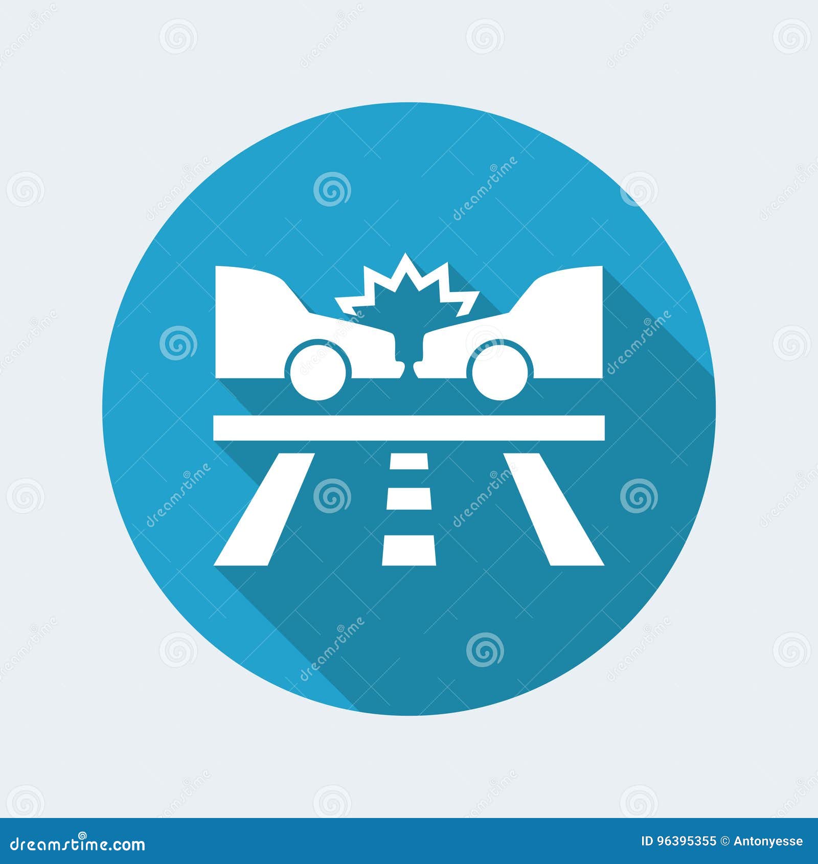 Car crash icon stock vector. Illustration of vector, crash - 96395355