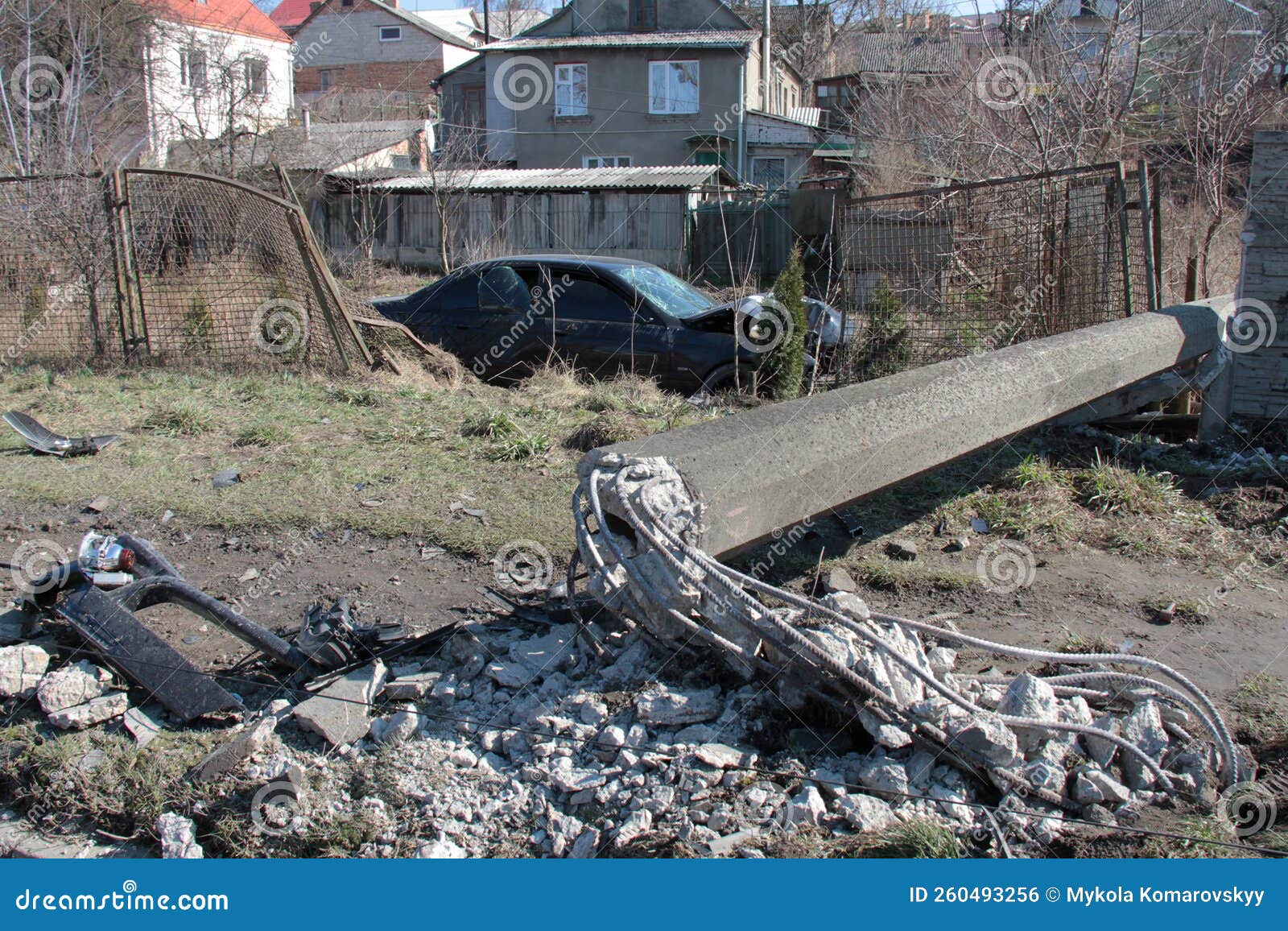 Car crash stock photo. Image of automobile, splinter - 260493256