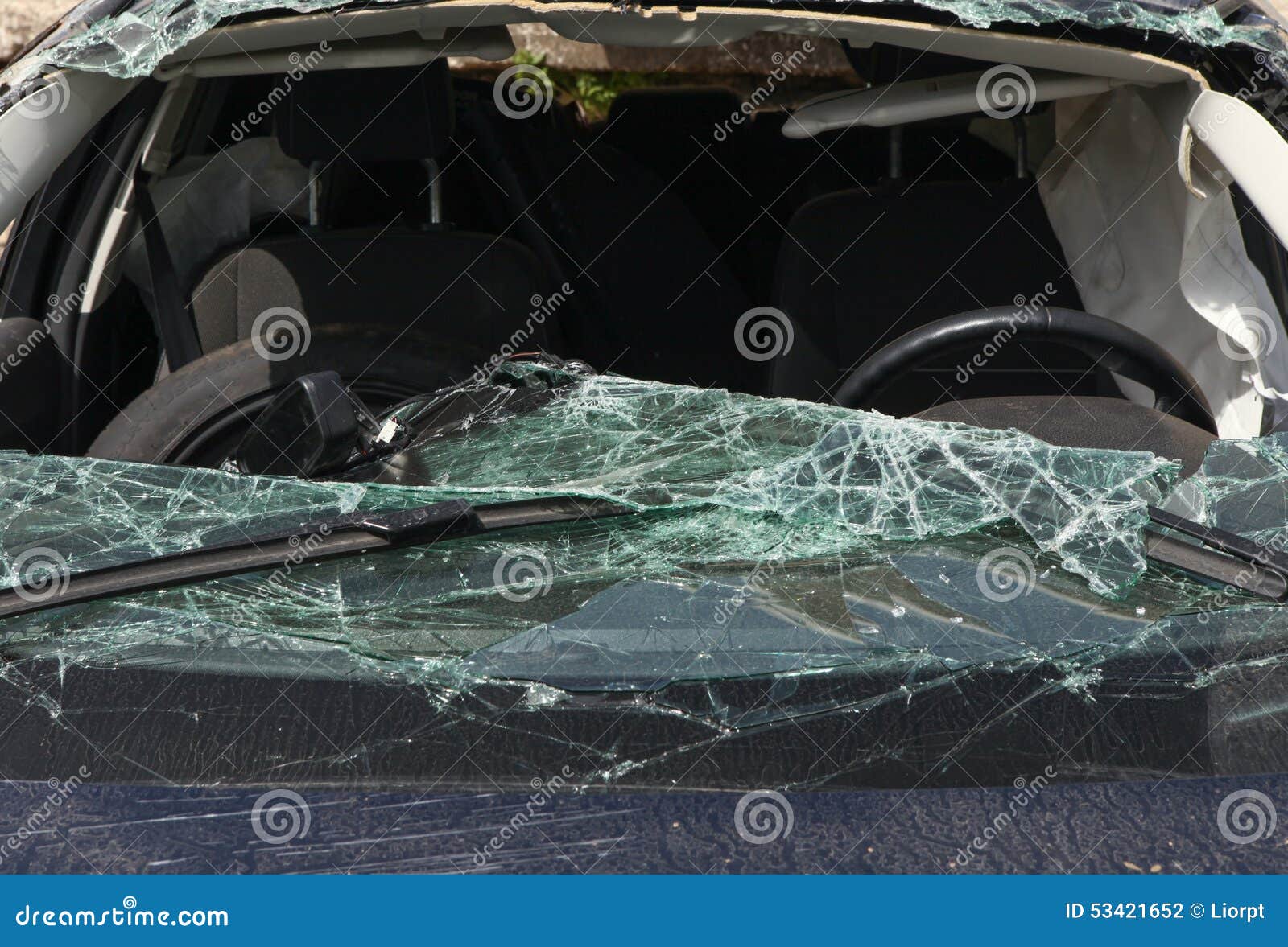 Car Crash - Smashed Windshield Stock Photo - Image of broken, impact ...