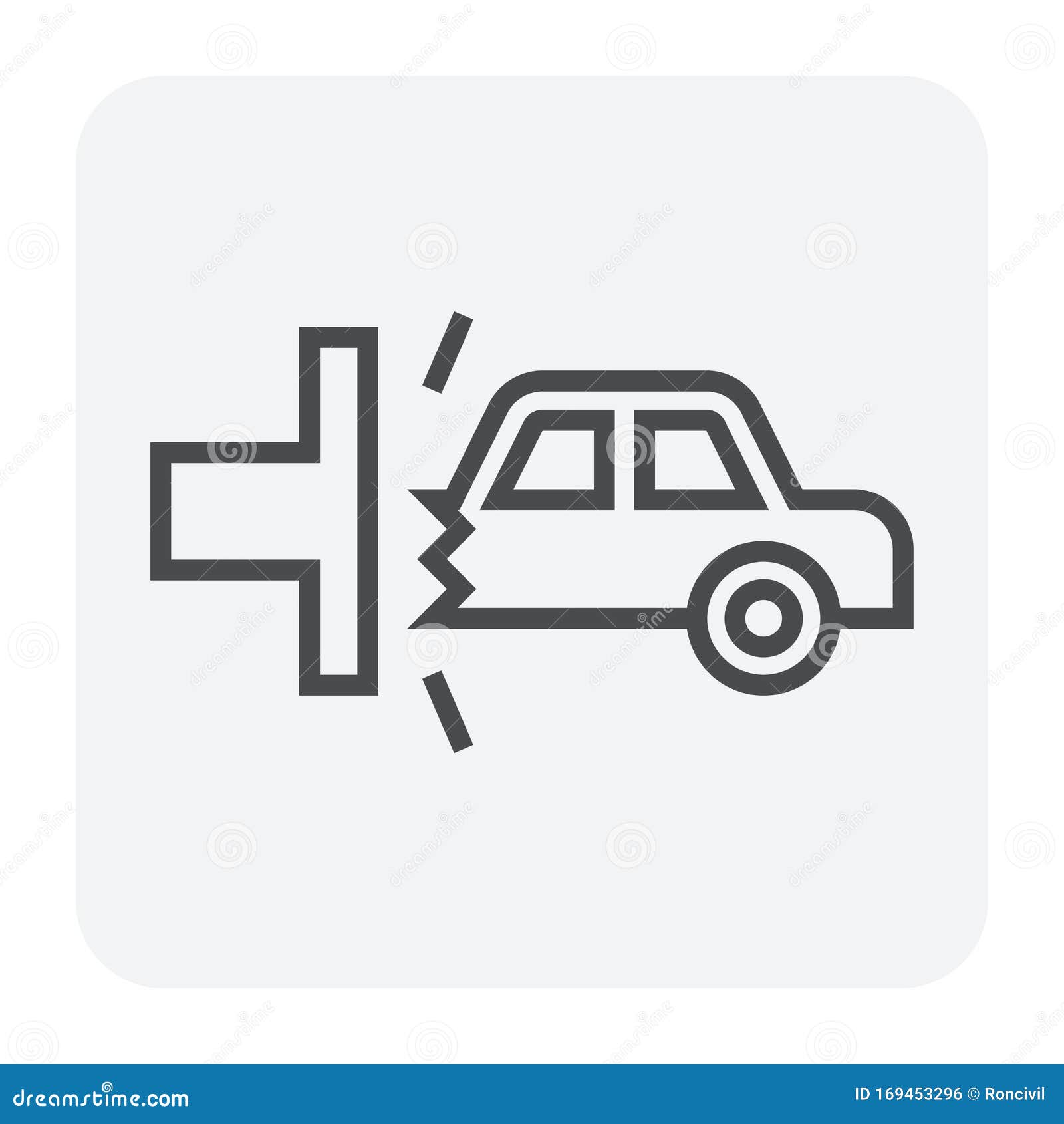 Car crash test stock vector. Illustration of break, aerodynamic - 169453296