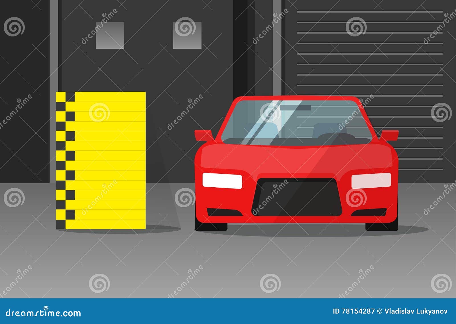 Car Crash Test Vector Illustration Stock Vector - Illustration of show ...