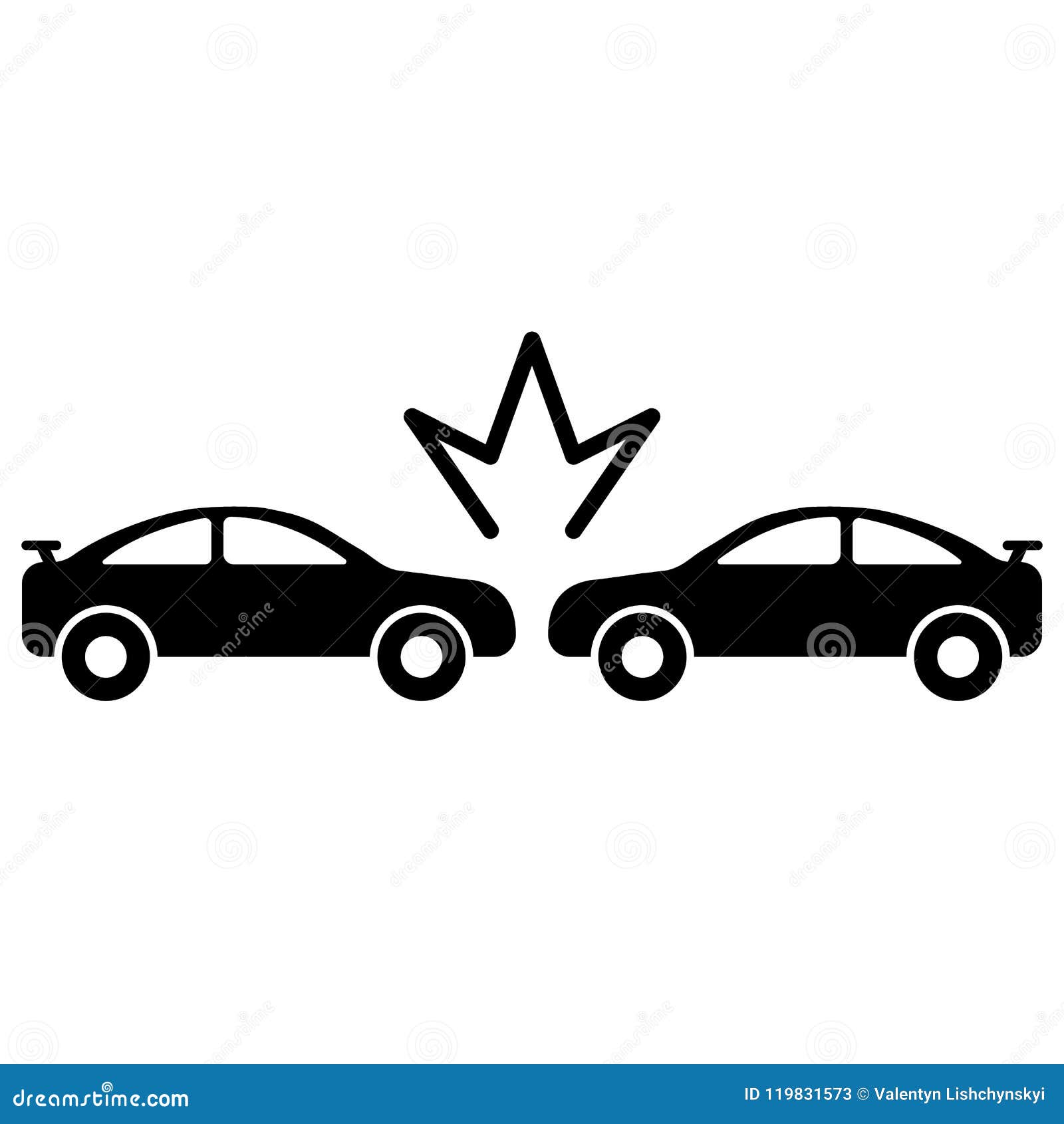 Car Crash. Vector Illustration Stock Illustration - Illustration of ...