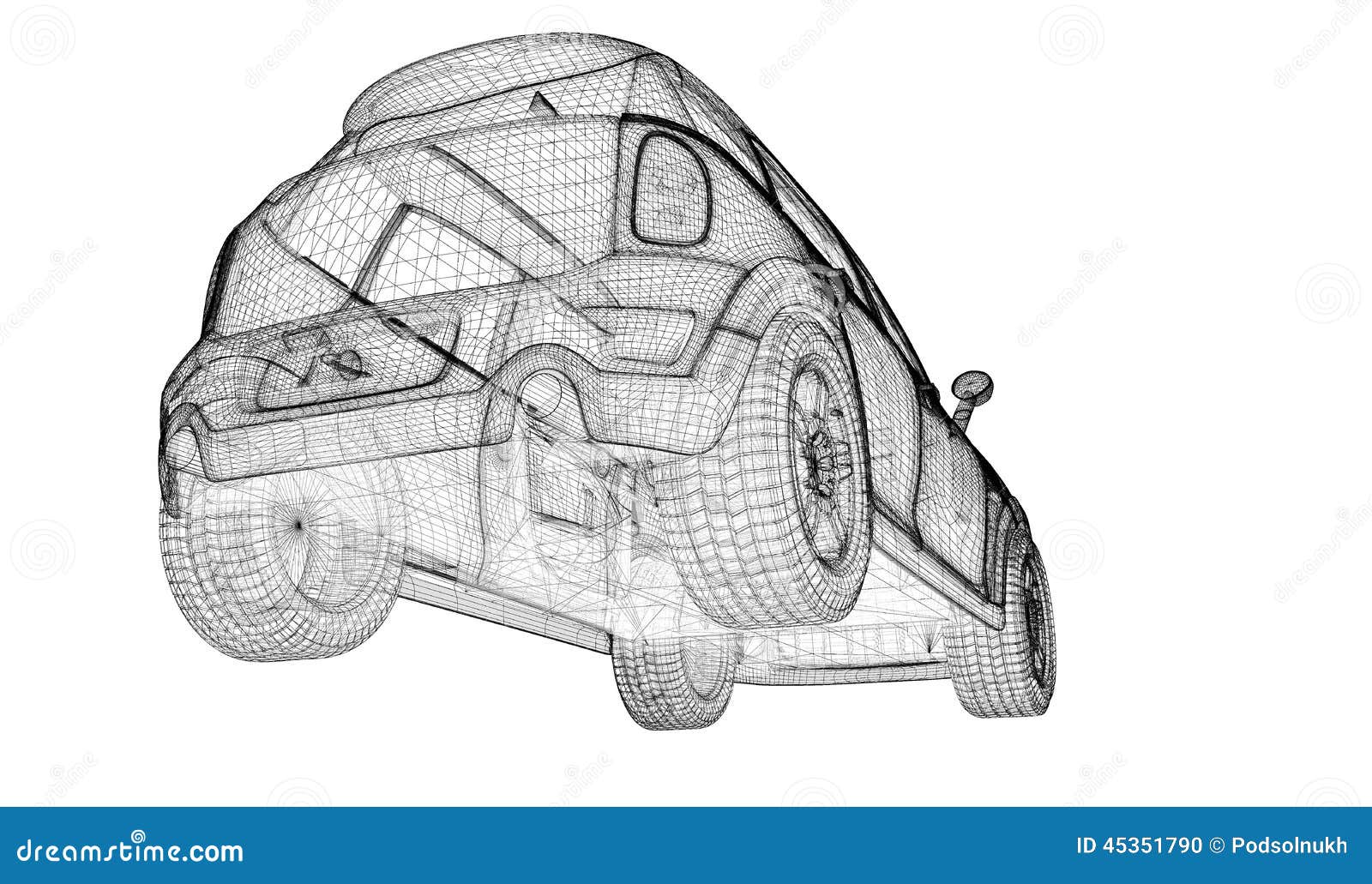 Car 3D model stock illustration. Illustration of competition - 45351790
