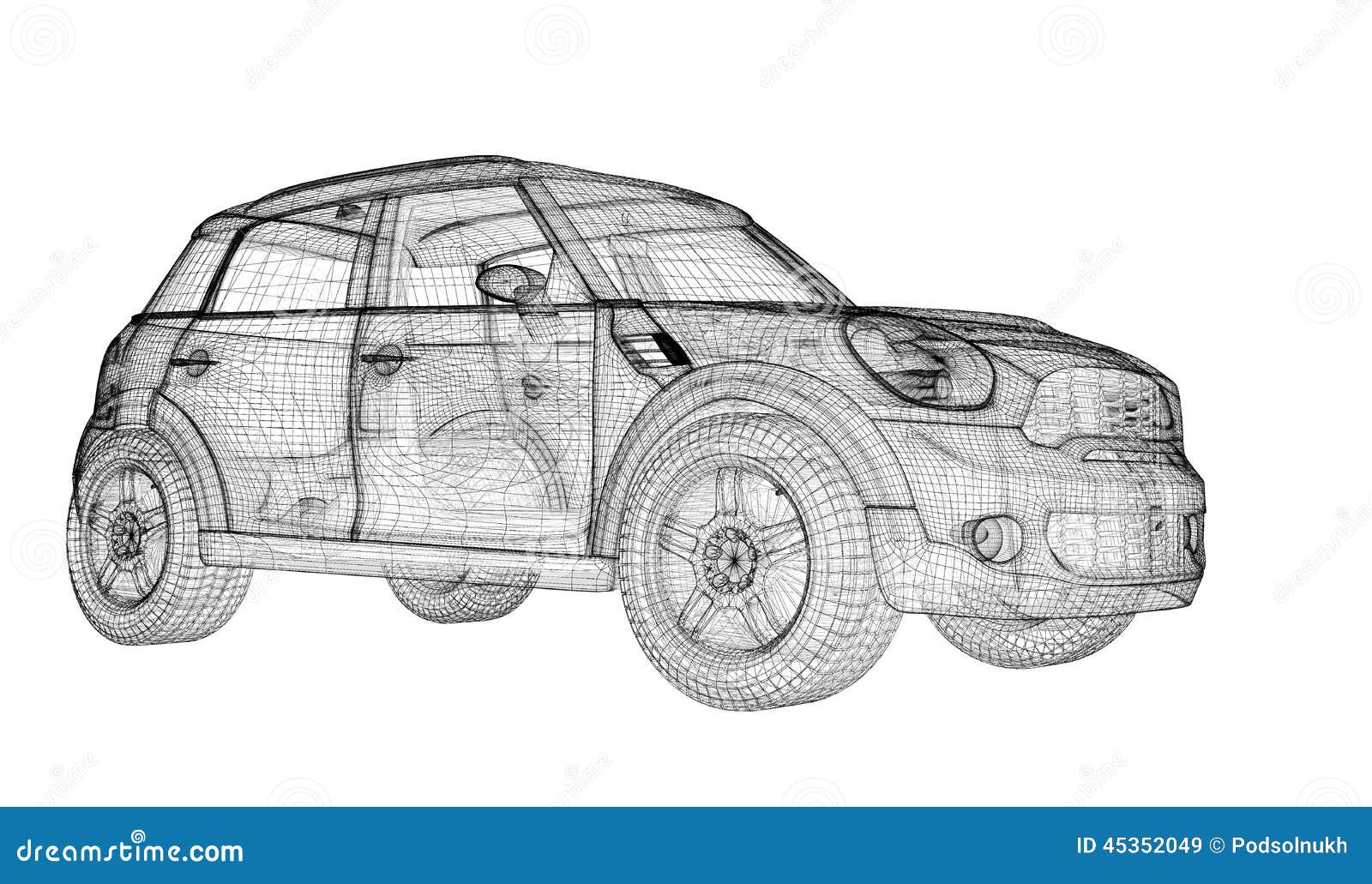 Car 3D model stock illustration. Illustration of element - 45352049