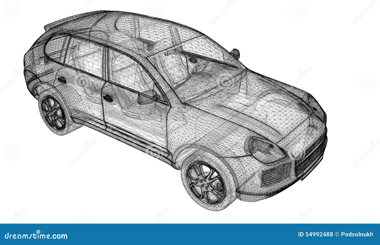 Car 3D model stock illustration. Illustration of race - 54992488