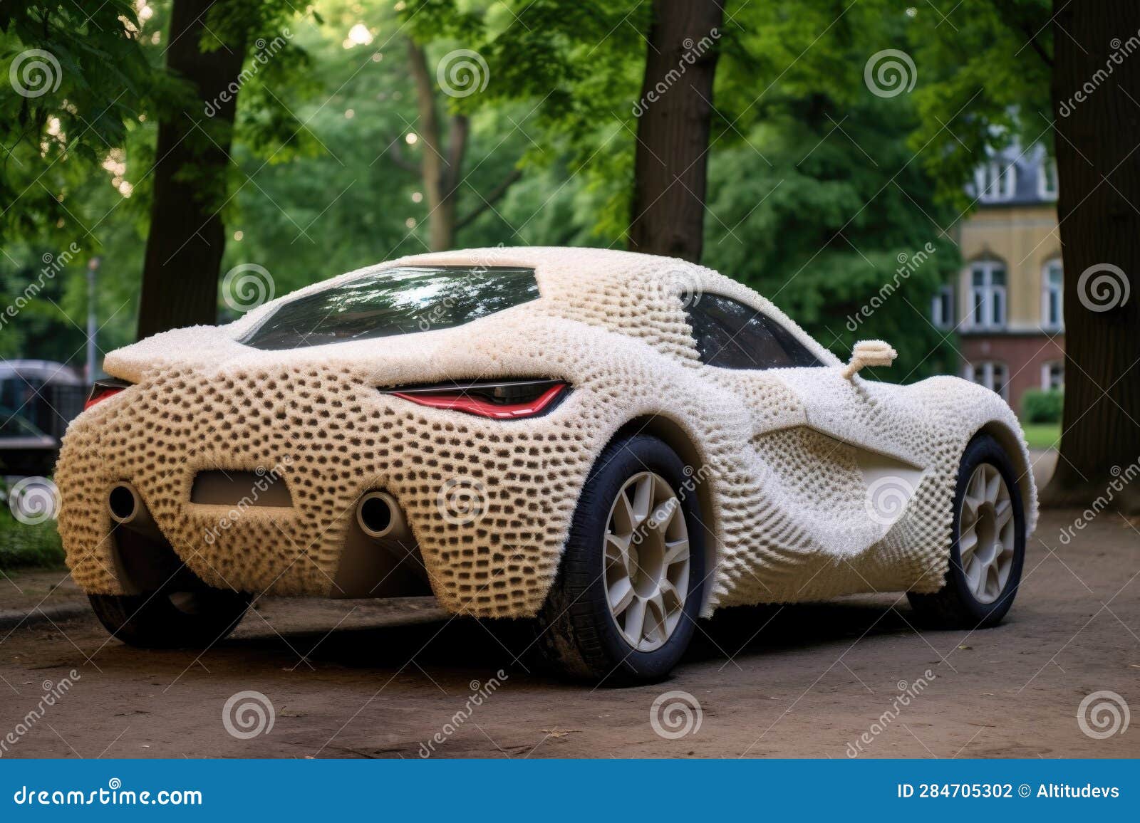 Car with 3d Printed Exterior and Biodegradable Materials Stock ...