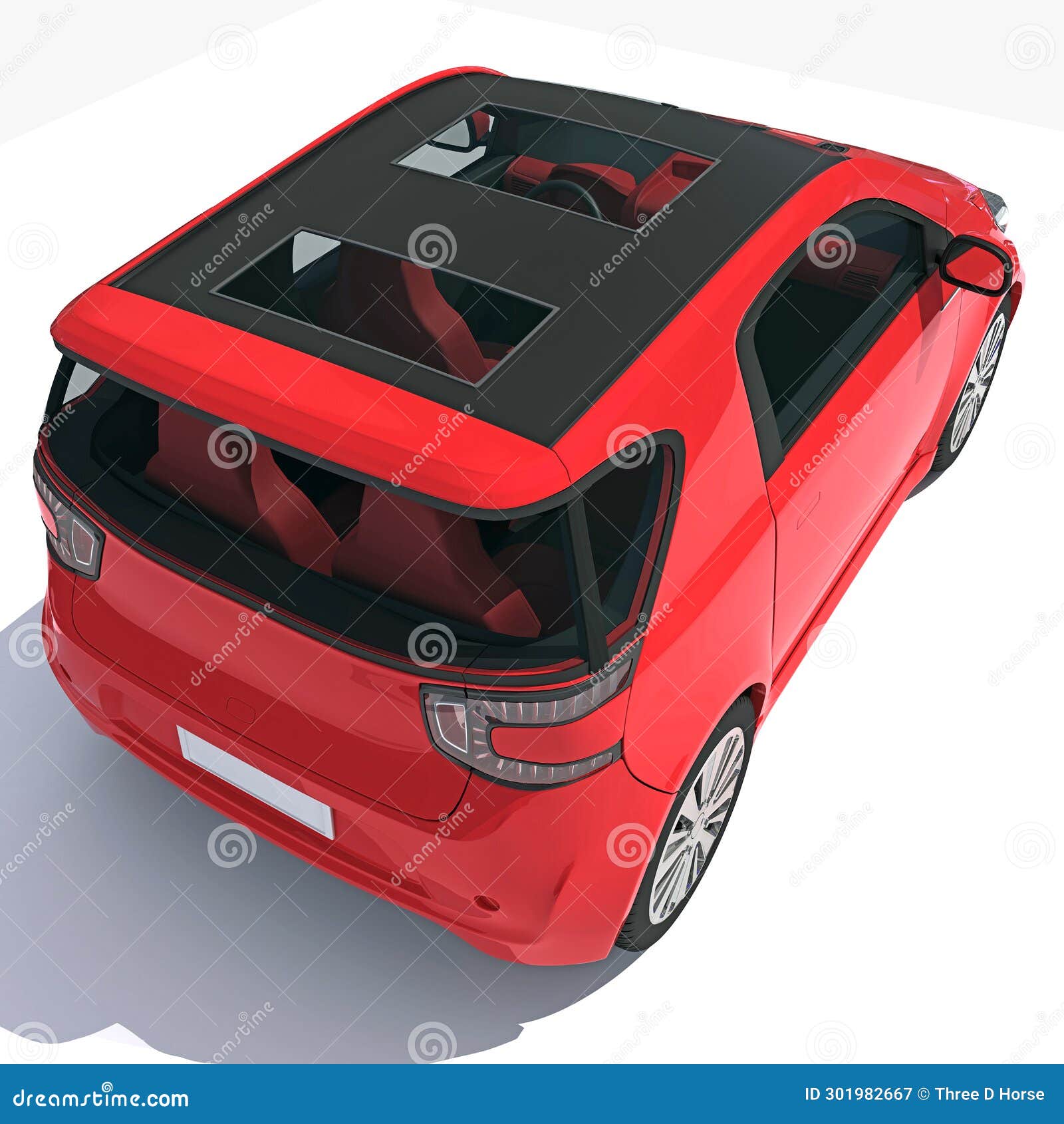 Car 3D Rendering on White Background Stock Illustration - Illustration ...