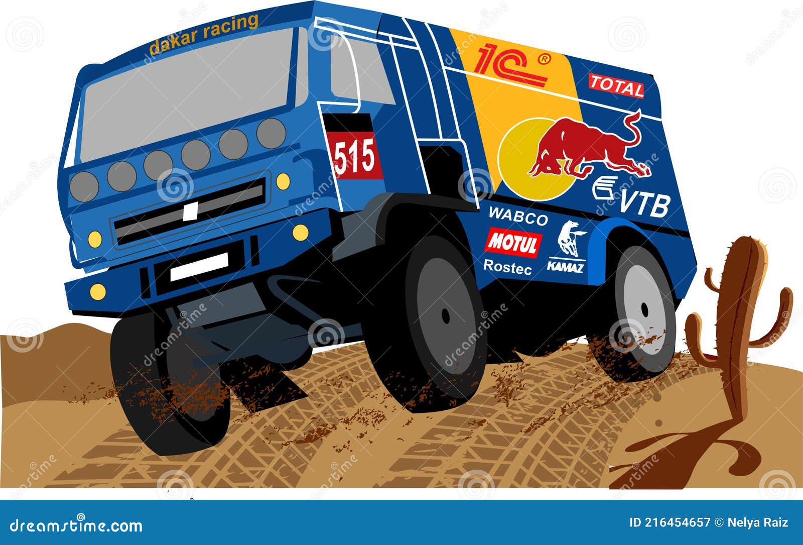 Dakar Car, Rally. Vector Illustration Editorial Photography ...