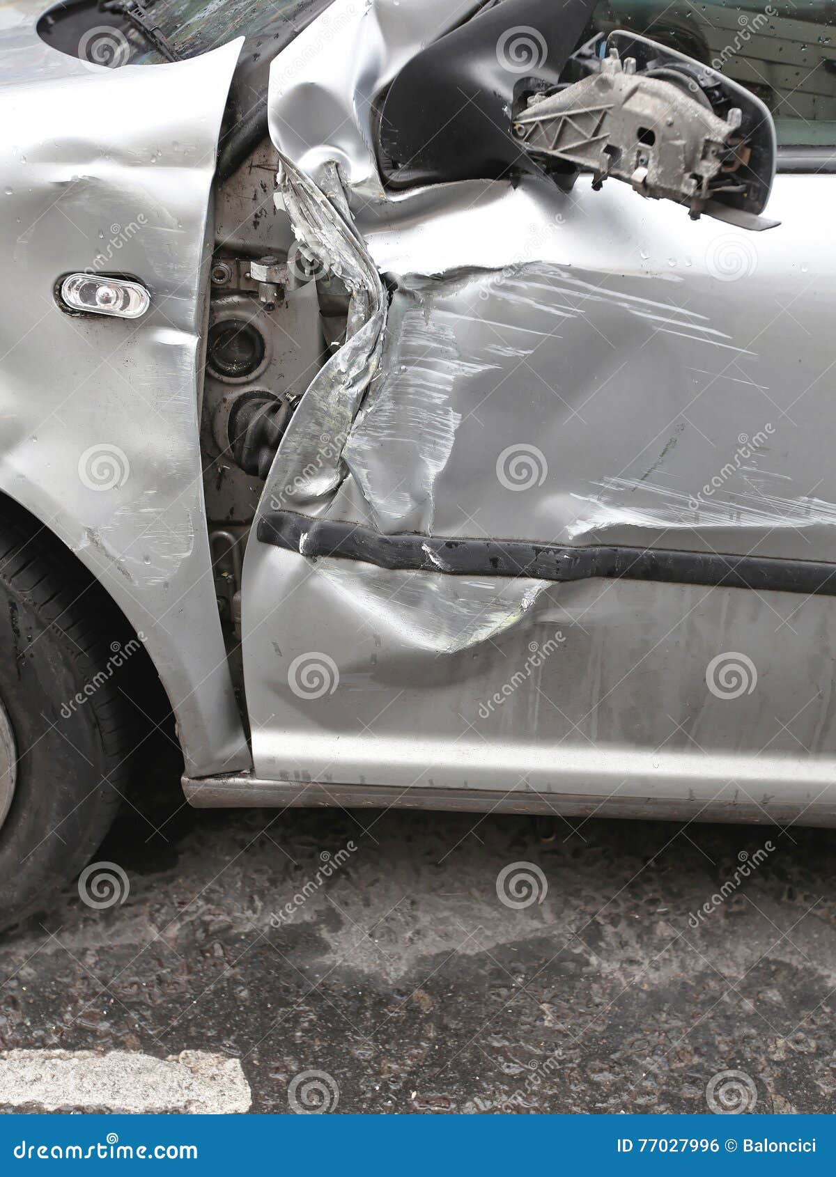 Car Damage stock photo. Image of bended, vehicle, door - 77027996