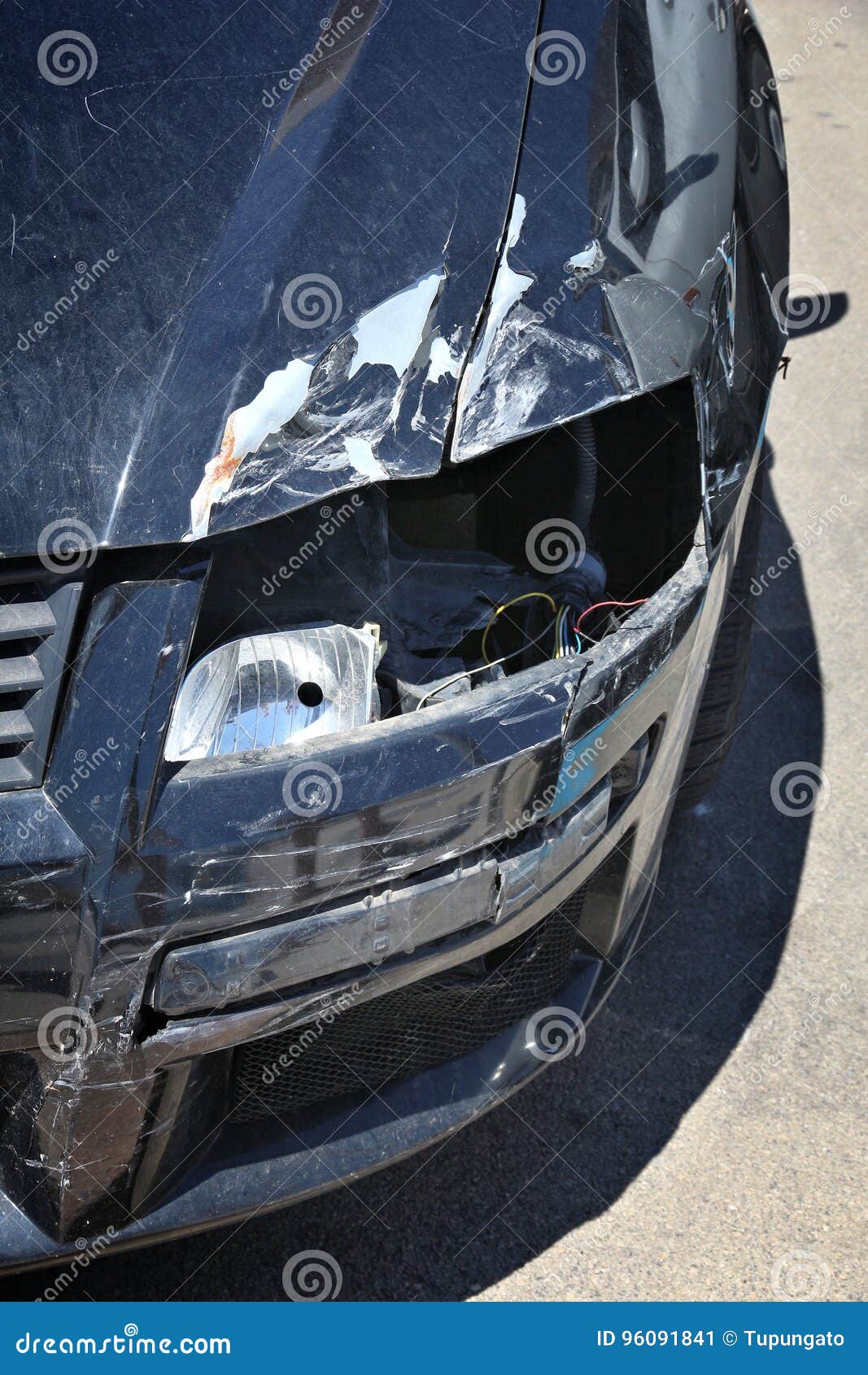 Car damage stock image. Image of bender, wing, automobile - 96091841