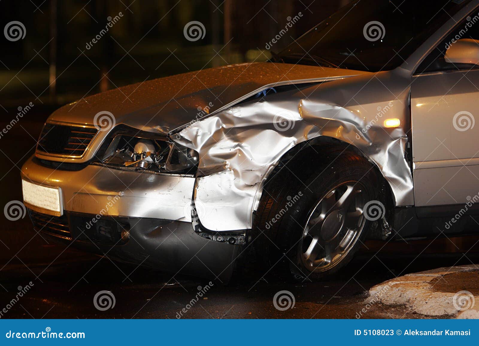 Car damaged stock image. Image of automobile, traffic - 5108023