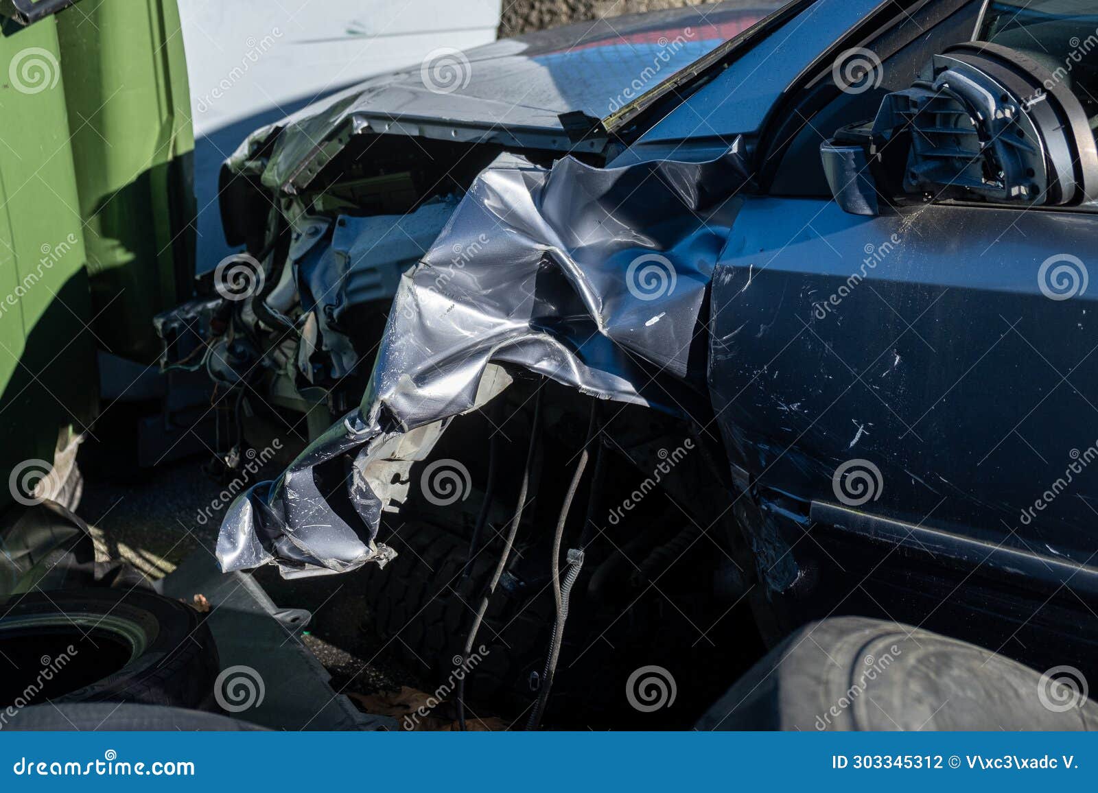 Car Damaged after a Traffic Accident Stock Photo - Image of accident ...