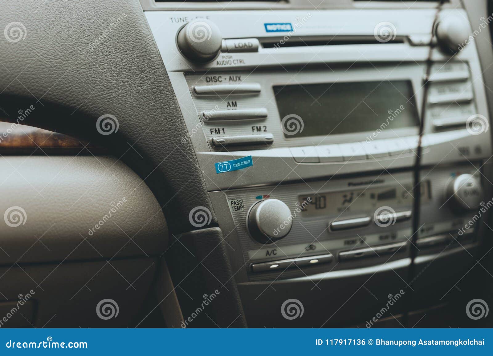 Car Dash / Central Console with Multimedia Center Stock Photo - Image ...