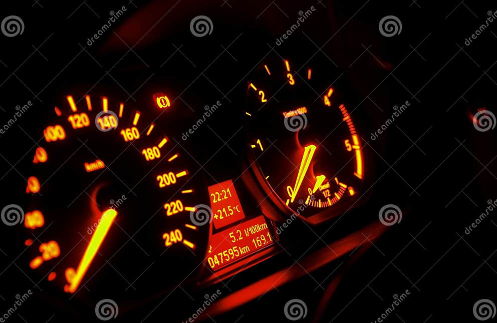 Car dashboard stock image. Image of acceleration, indicator - 15727305
