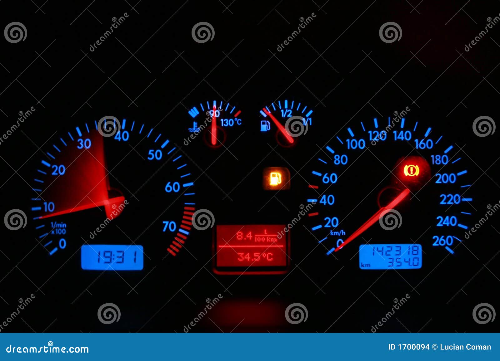 Car dashboard stock photo. Image of numbers, dial, auto - 1700094