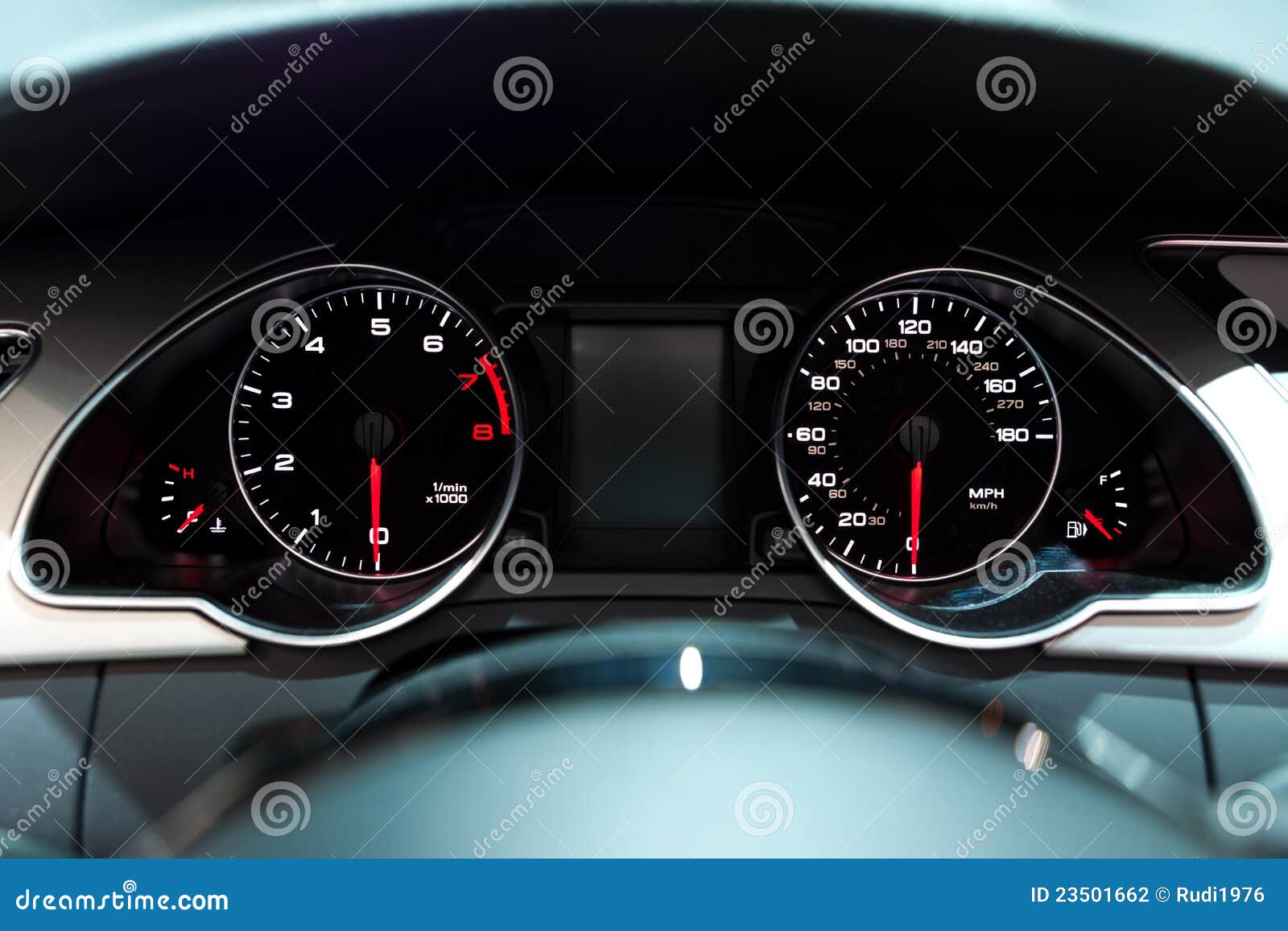 Car Dashboard. stock photo. Image of odometer, vehicle - 23501662