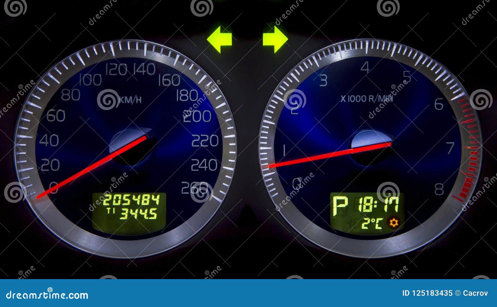 Car dashboard stock image. Image of tachometer, danger - 125183435