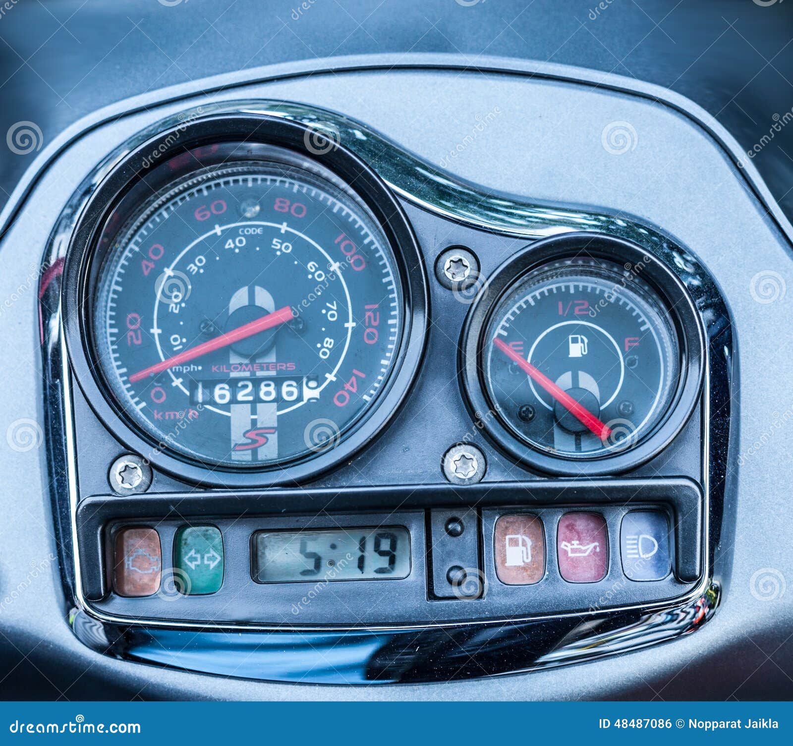 Car Dashboard. Close Up Image of Car Dashboard Stock Photo - Image of ...