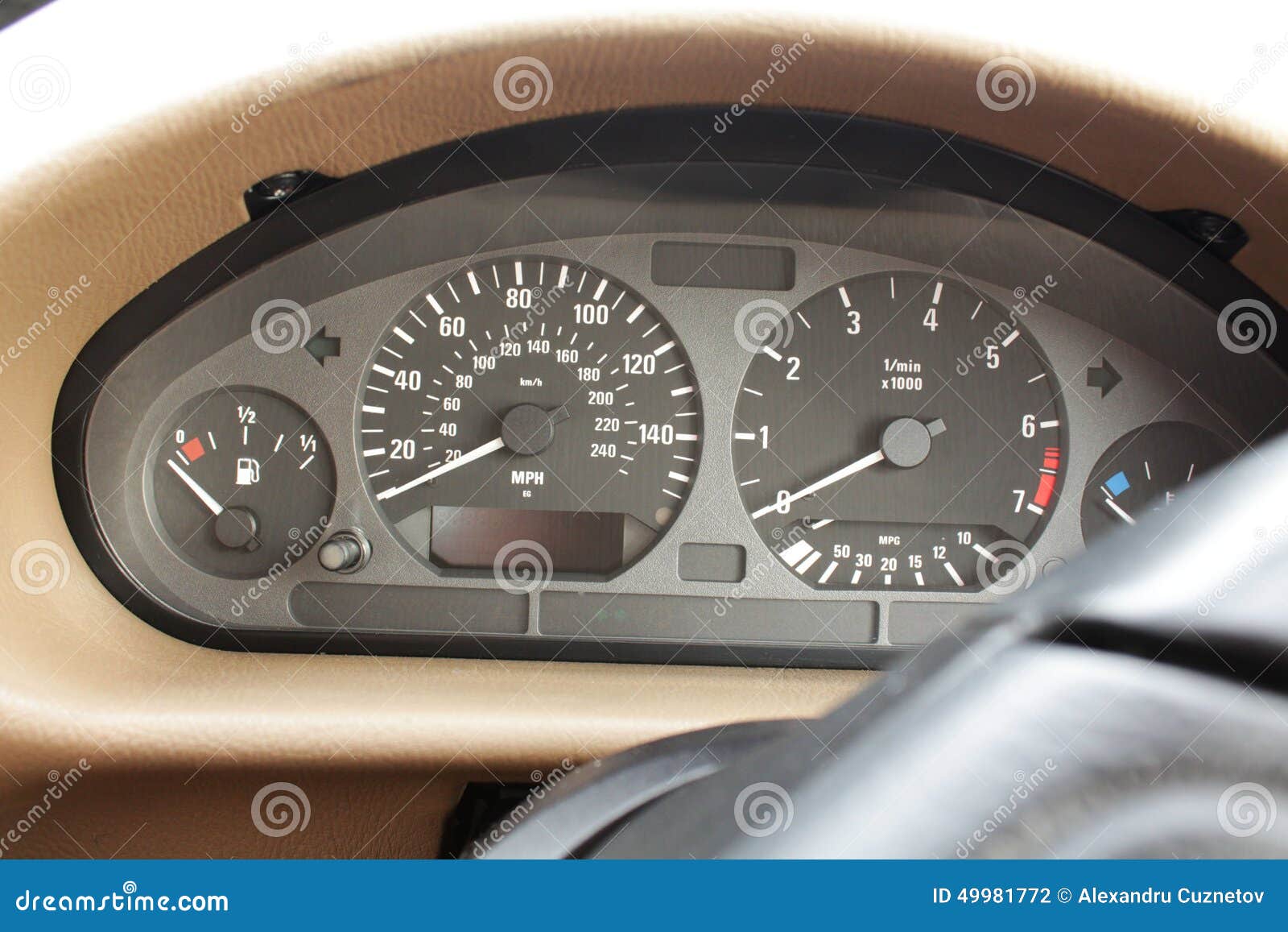Car dashboard stock photo. Image of measurement, macro - 49981772