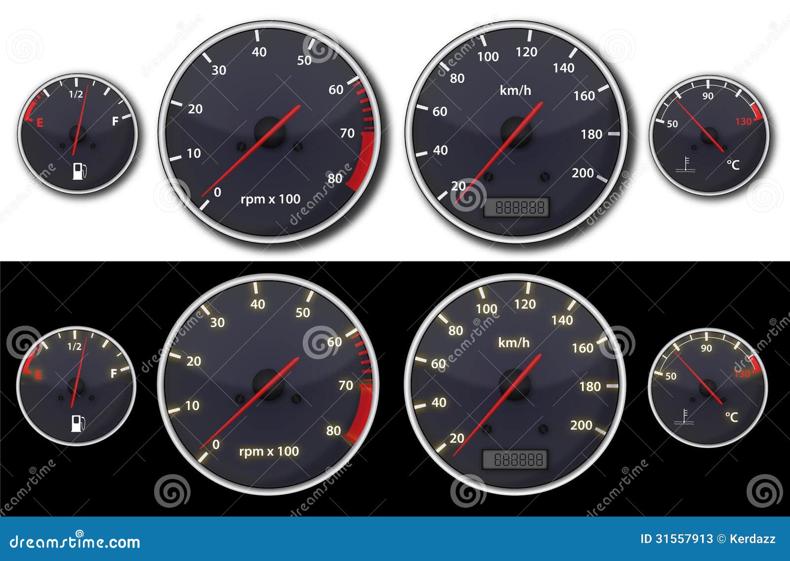 Car dashboard stock illustration. Illustration of safety - 31557913