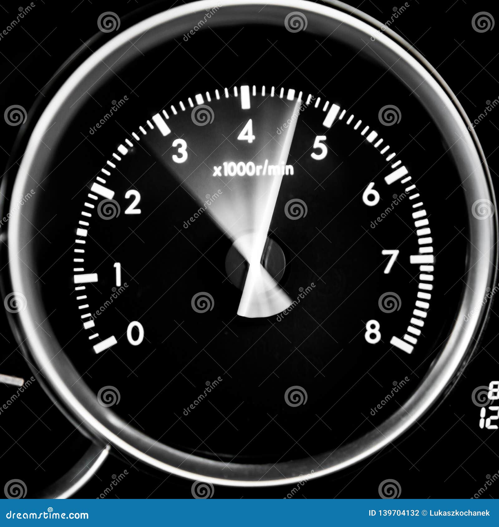 Car Dashboard Dials - Engine RPM Rotations Per Minute Stock Photo ...