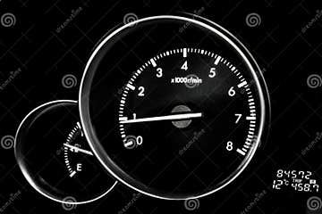 Car Dashboard Dials - Engine RPM Rotations Per Minute Stock Photo ...