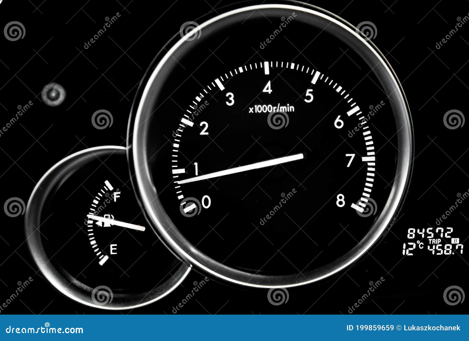 Car Dashboard Dials - Engine RPM (rotations Per Minute Stock Image ...