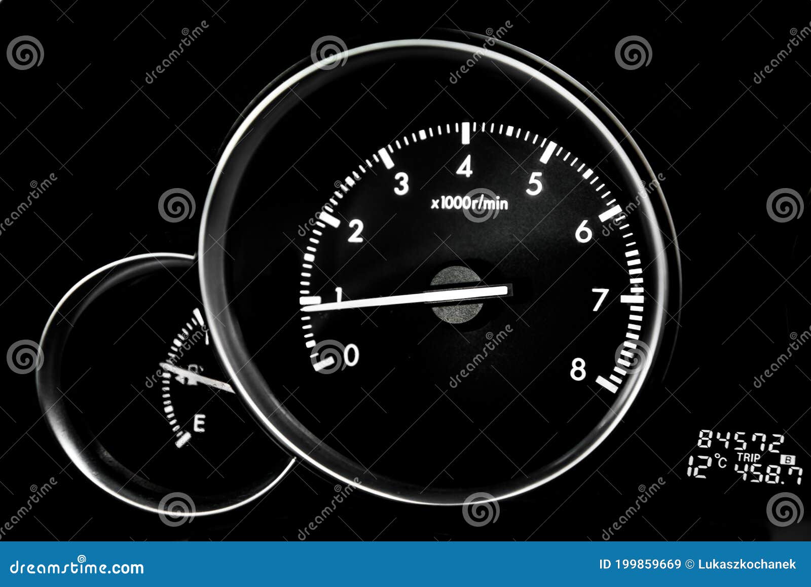 Car Dashboard Dials - Engine RPM (rotations Per Minute Stock Image ...