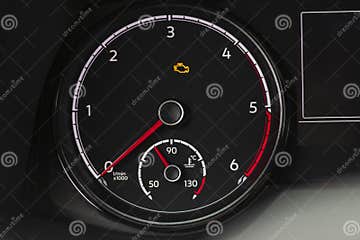Car. the Dashboard. Engine Coolant Temperature Indicator Stock Photo ...