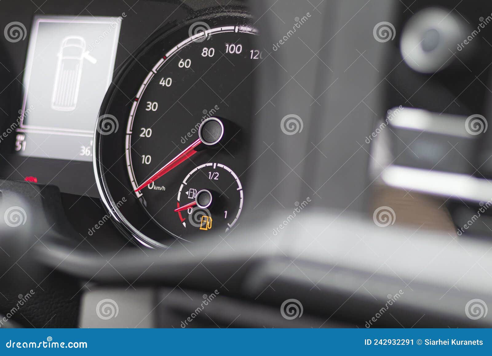 Car. the Dashboard. Engine Coolant Temperature Indicator Stock Image ...