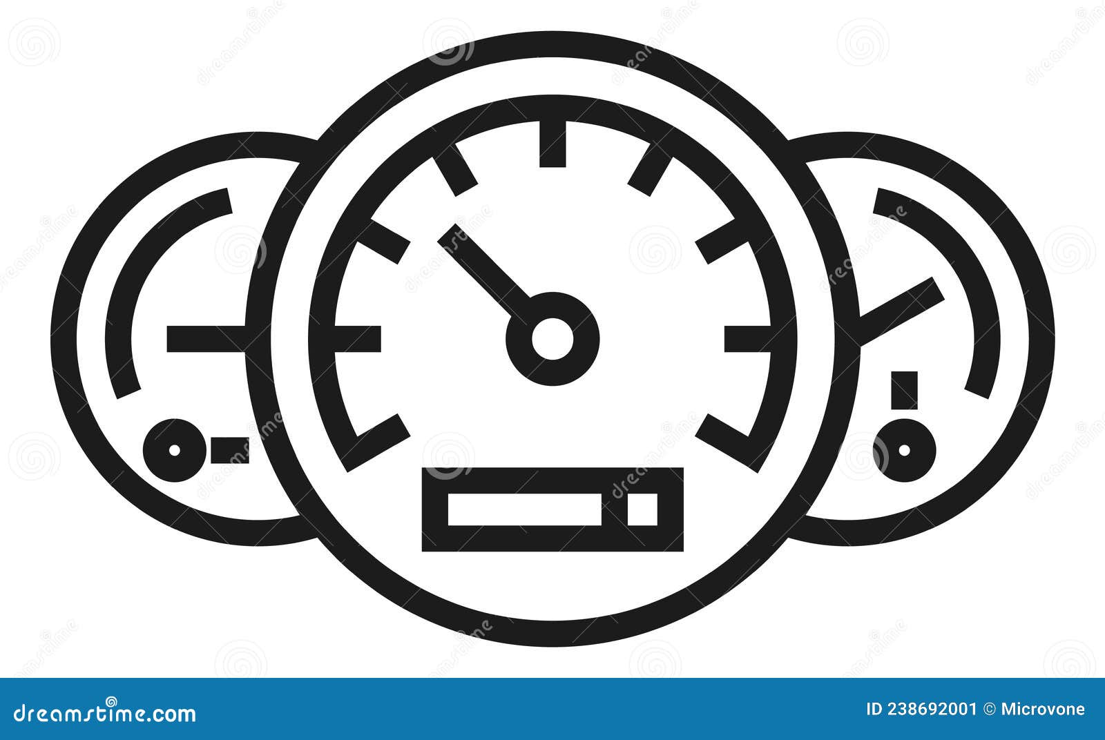 Car Dashboard Icon. Driving Control Panel with Indicators Stock Vector ...