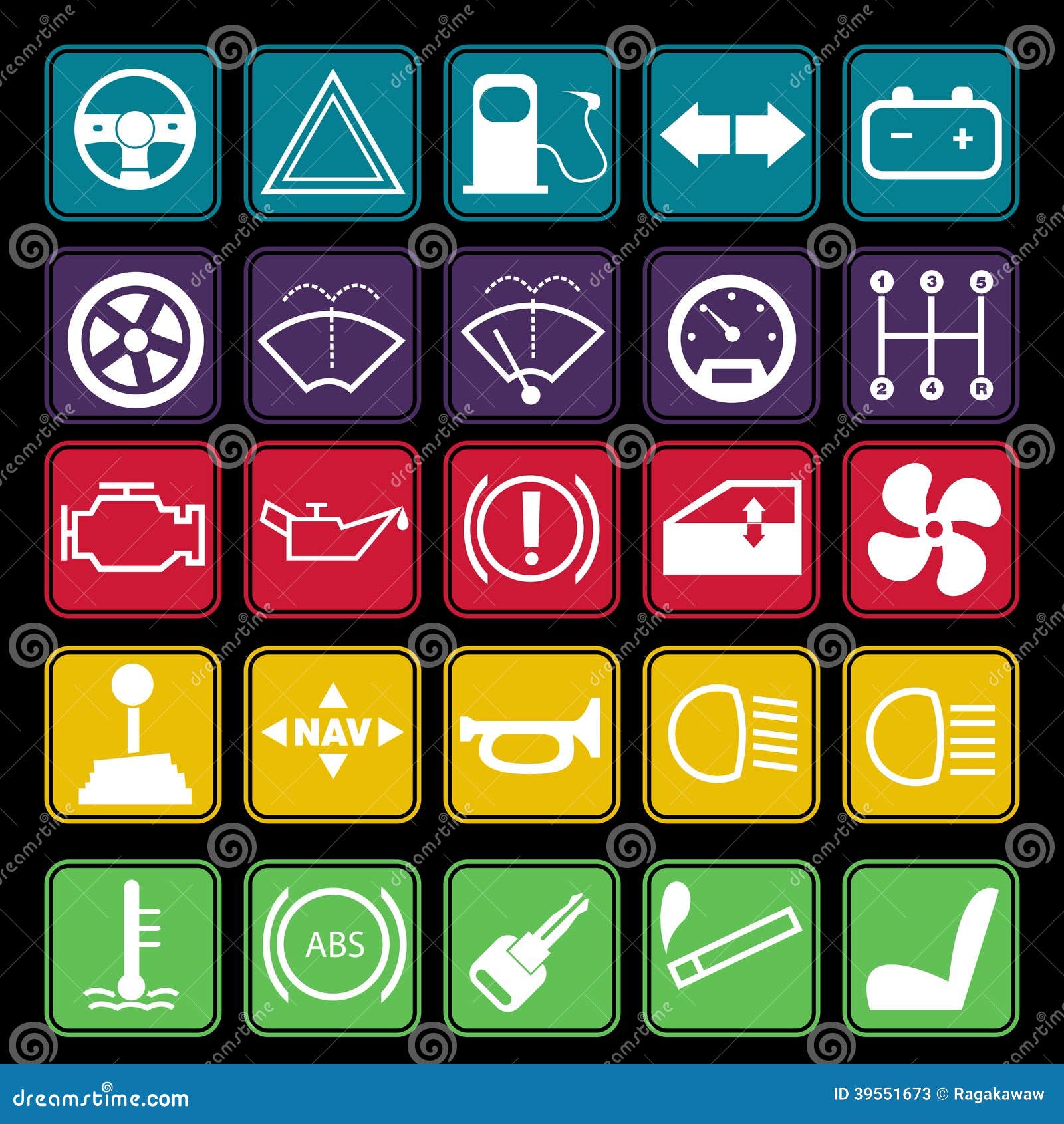 Car Dashboard Icon Set stock vector. Illustration of headlight - 39551673 Car Dashboard Icon Set stock vector. Illustration of headlight - 39551673