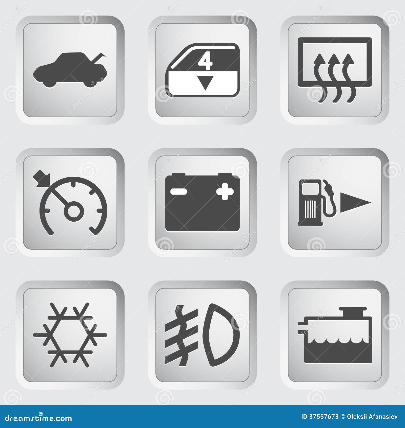 Car Dashboard icons stock vector. Illustration of abstract - 37557673