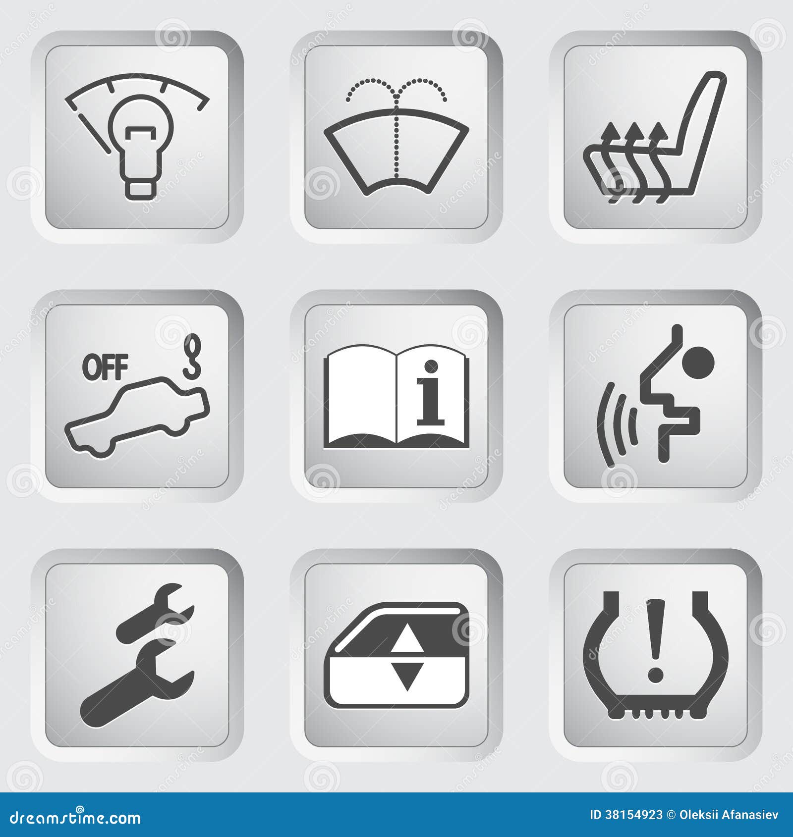 Car Dashboard icons 4 stock vector. Illustration of away - 38154923