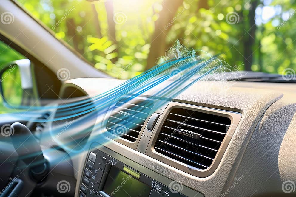 Car Dashboard Infographic Air Flow, Temperature Control, and Vent ...