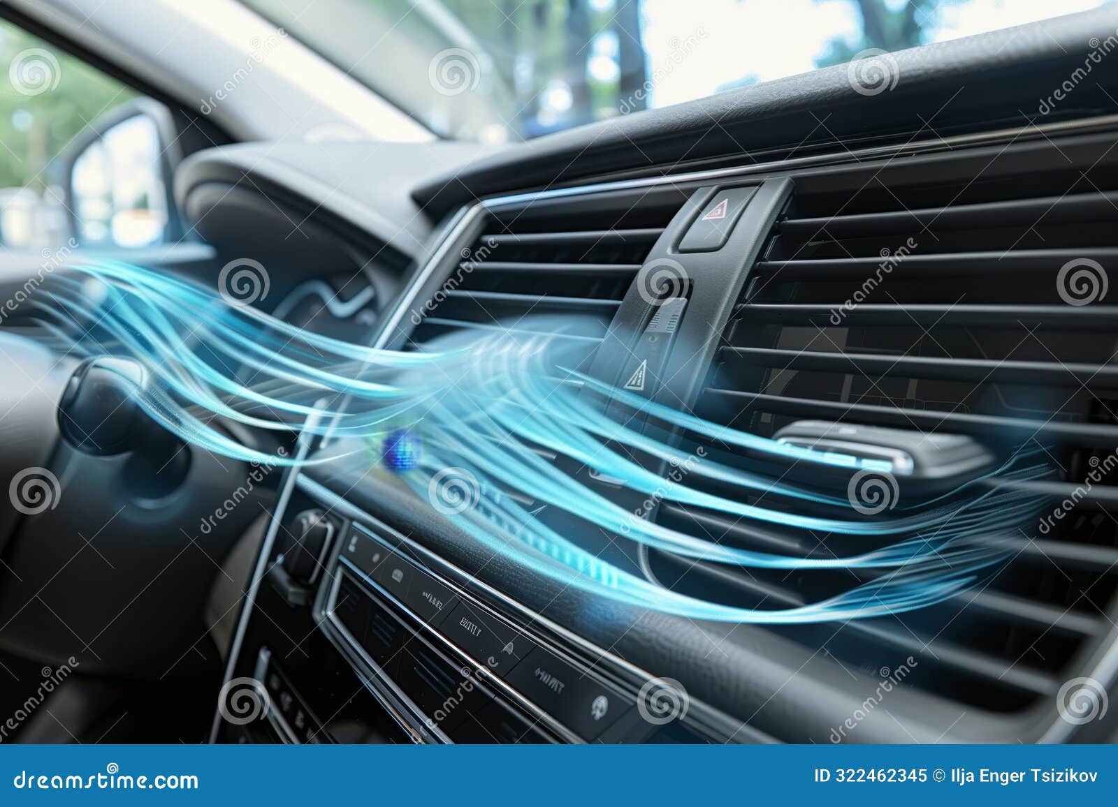 Car Dashboard Infographic Airflow Visualization, Temperature Control ...