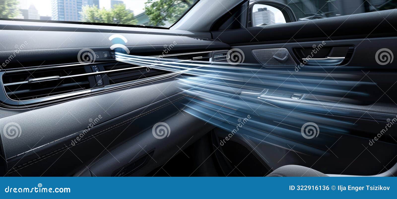 Car Dashboard Infographic Airflow Visualization, Temperature Control ...