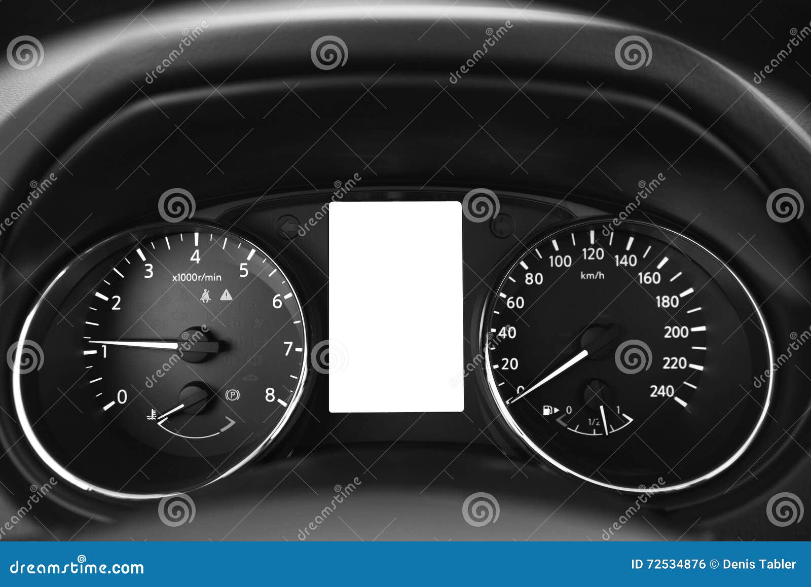 Car dashboard stock photo. Image of interior, kilometer - 72534876