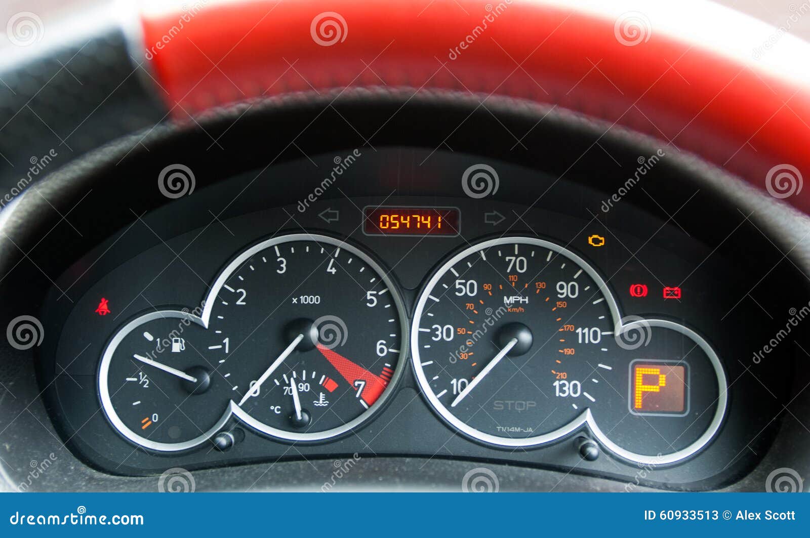 Car dashboard stock image. Image of tachometer, mileage - 60933513