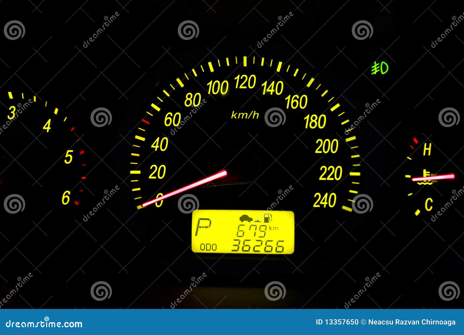 Car dashboard instruments stock photo. Image of speed - 13357650