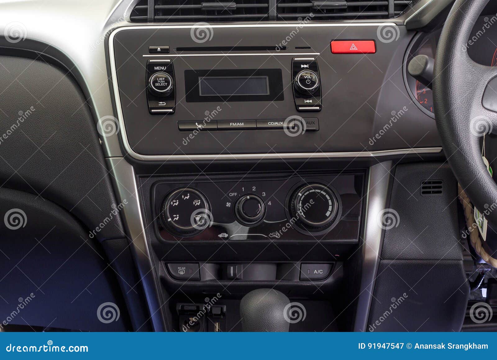 Dashboard, Interior Of The Car, Climate Control Is Displayed On The ...