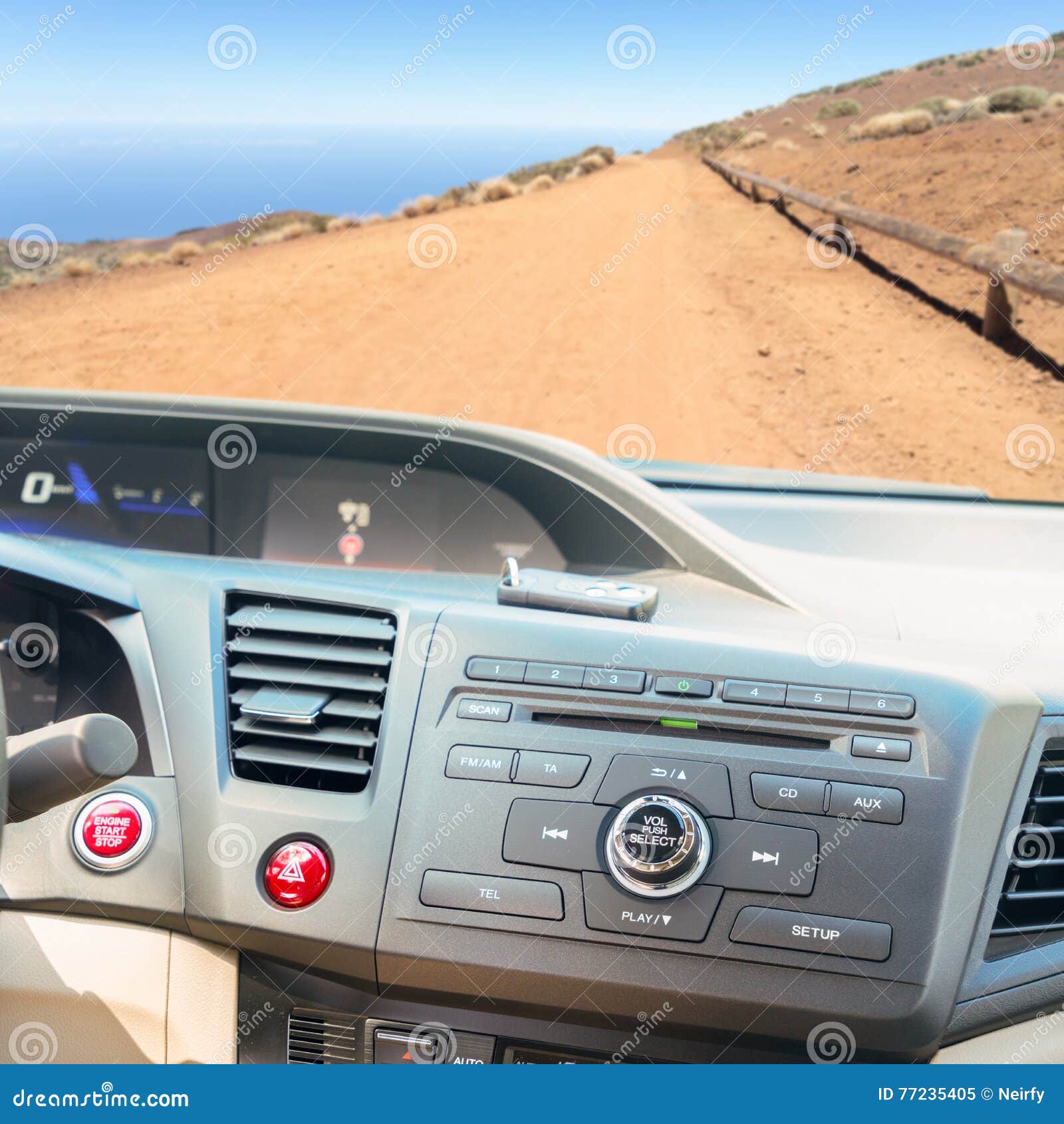 Car Dashboard During Start Engin. Starting Electric Car Dashboard ...