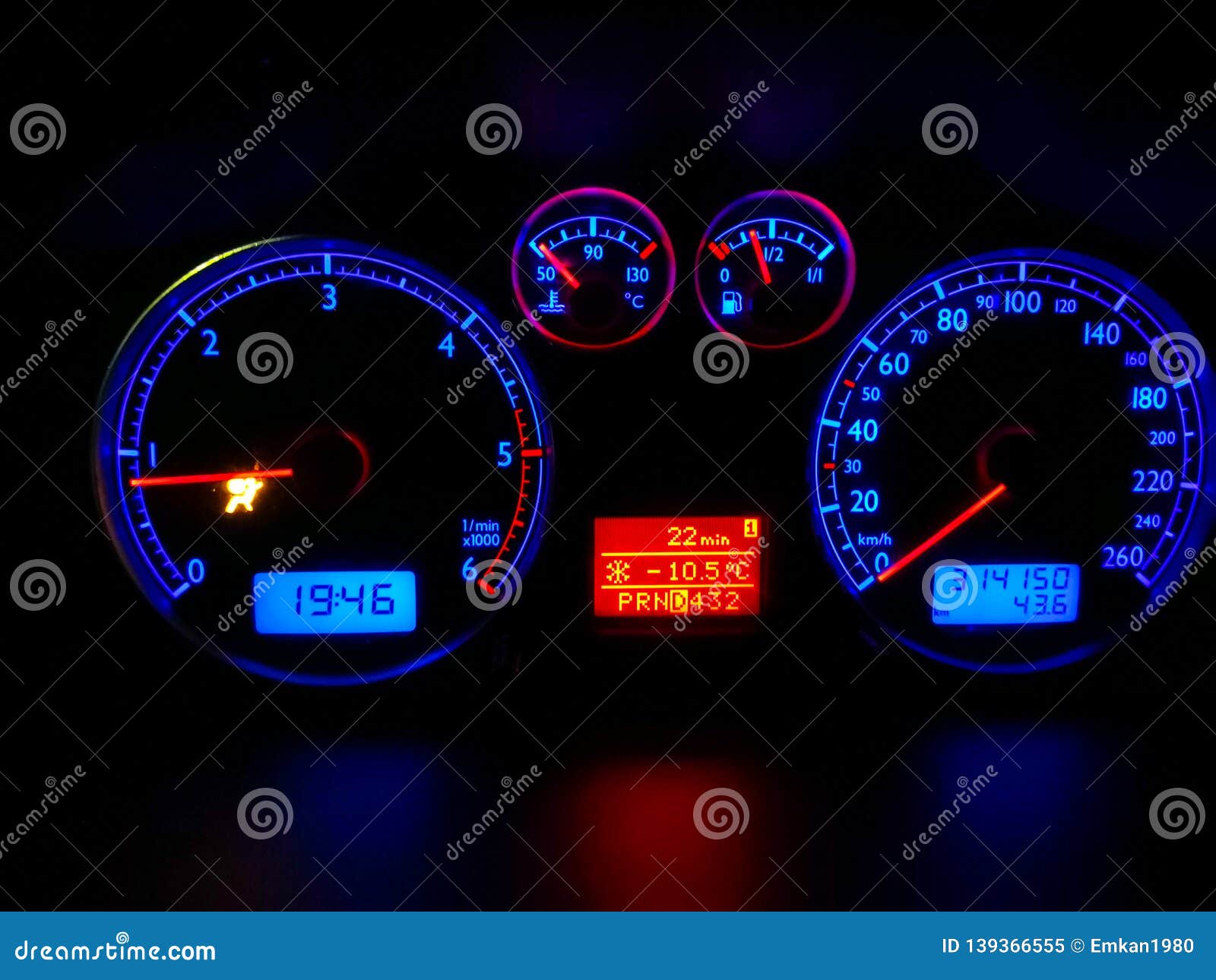 Car Dashboard Modern Automobile Control Panel Stock Image - Image of ...
