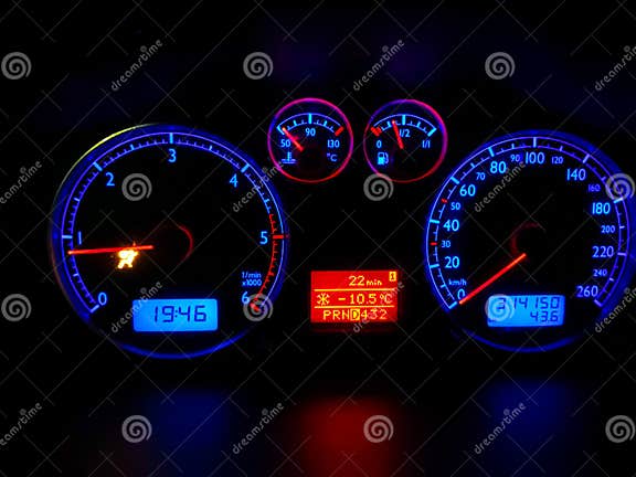 Car Dashboard Modern Automobile Control Panel Stock Image - Image of ...