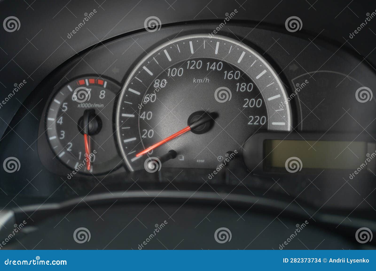 Car Dashboard Modern Automobile Control Panel with Speedometer and ...