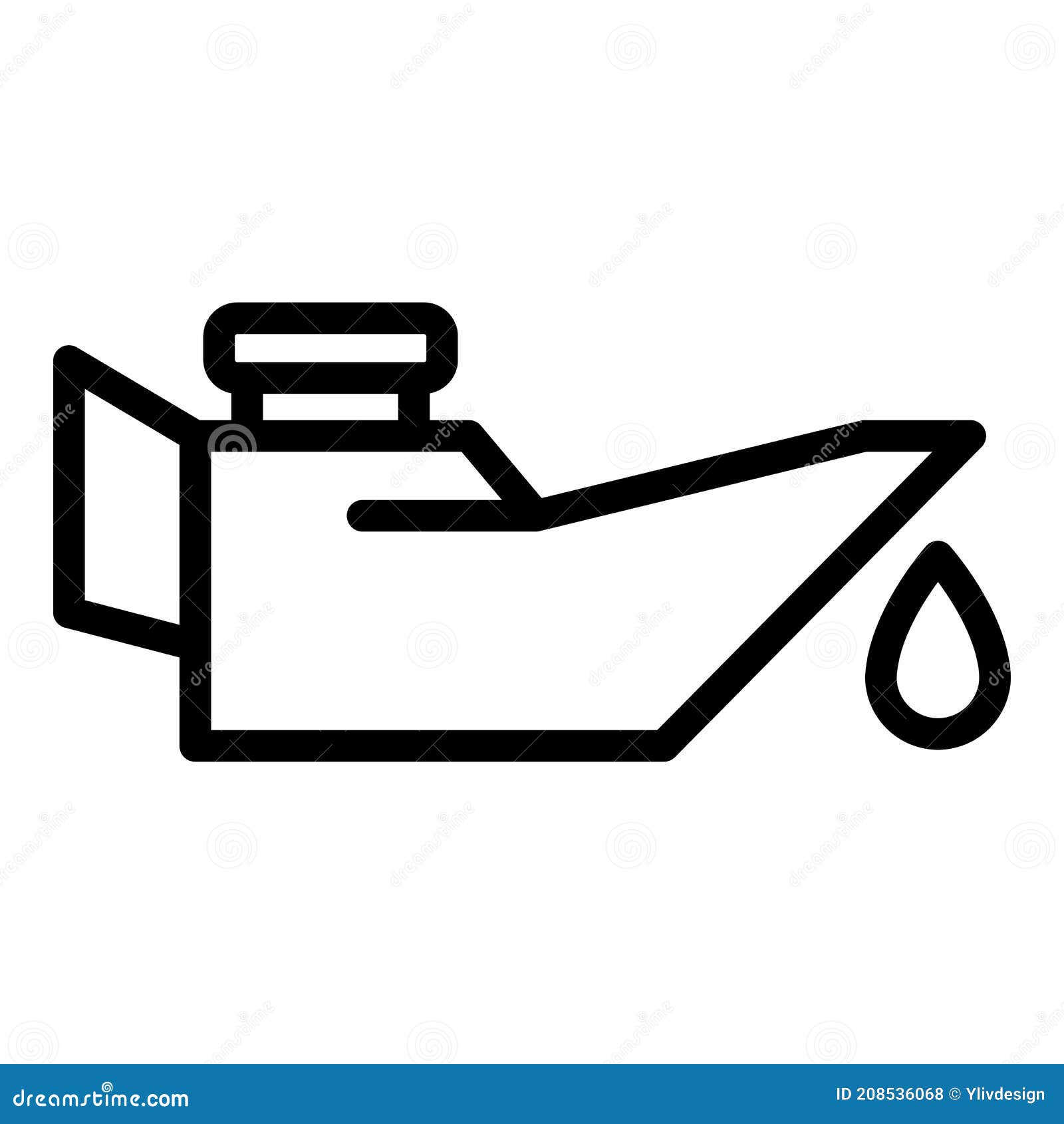 Car Dashboard Motor Oil Icon, Outline Style Stock Vector - Illustration ...