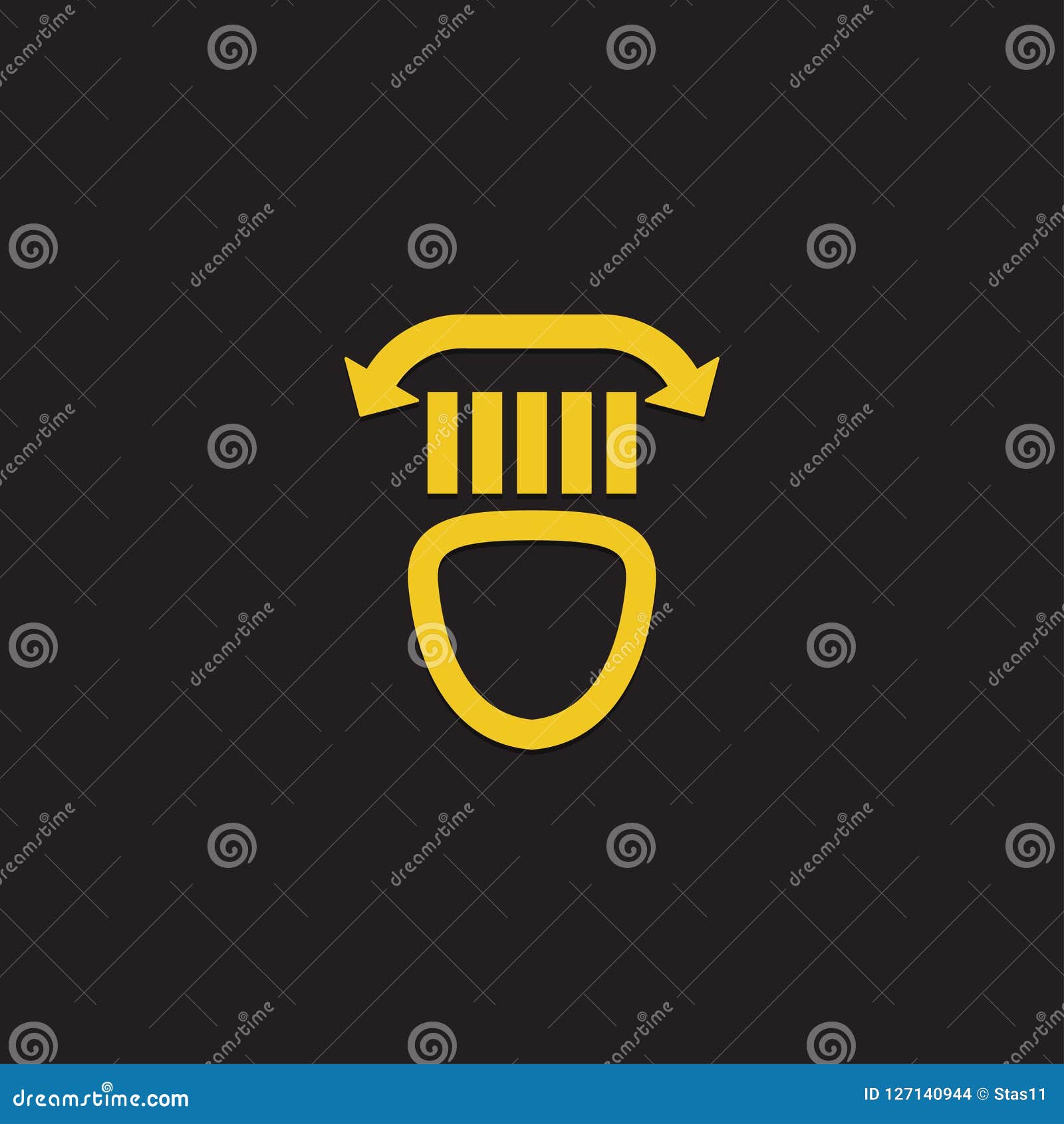 Turn Signals Icon. Linear Vector Illustration From Car Dashboard ...