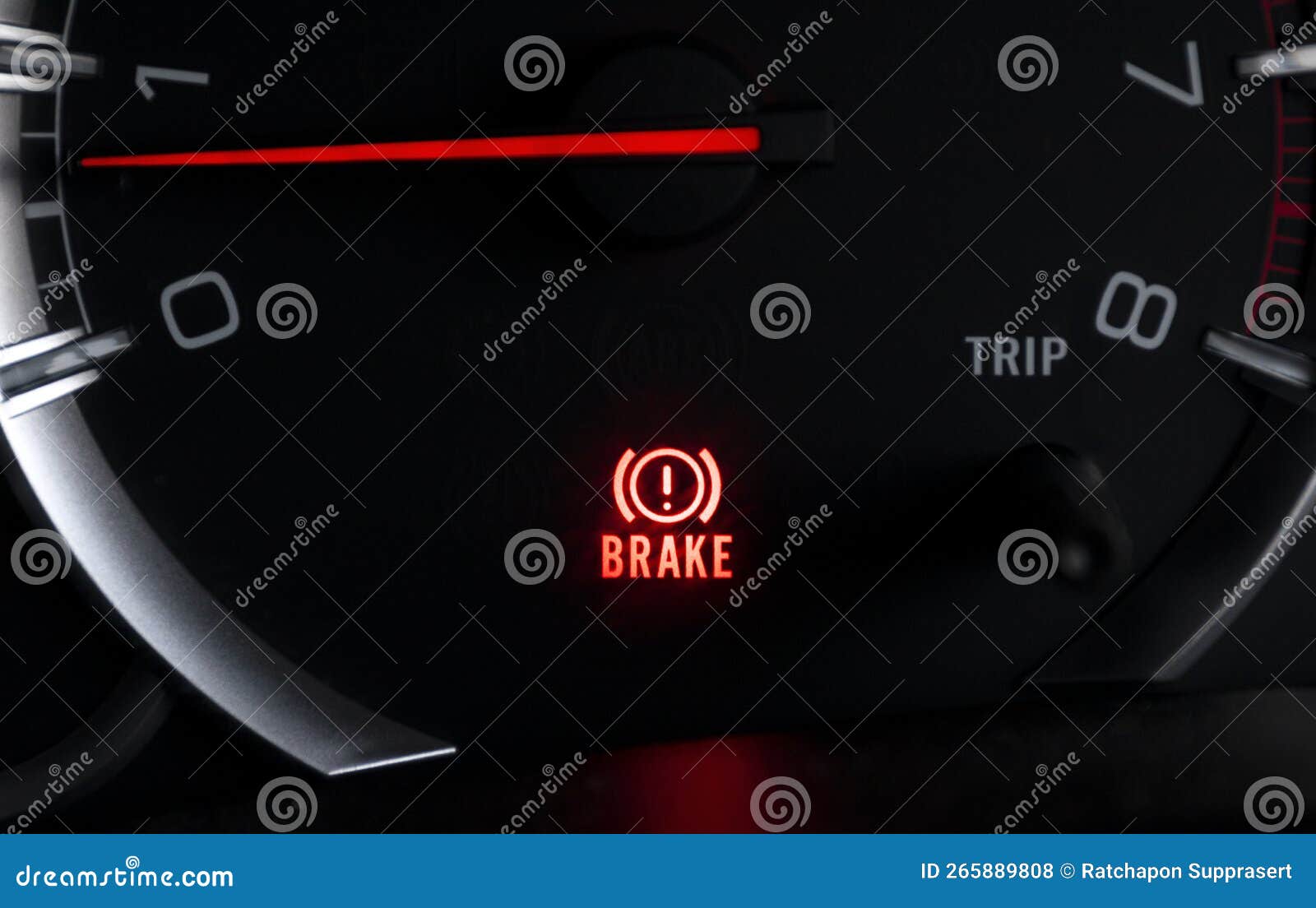 Car Dashboard Show Status Light Icon BRAKE and Steering Wheel Stock ...