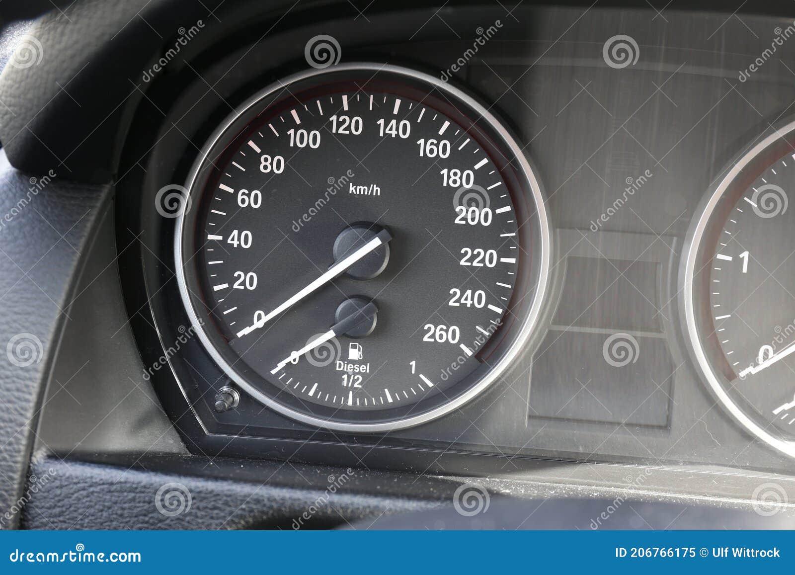 Car Dashboard with Speedometer Stock Image - Image of ambulance, road ...
